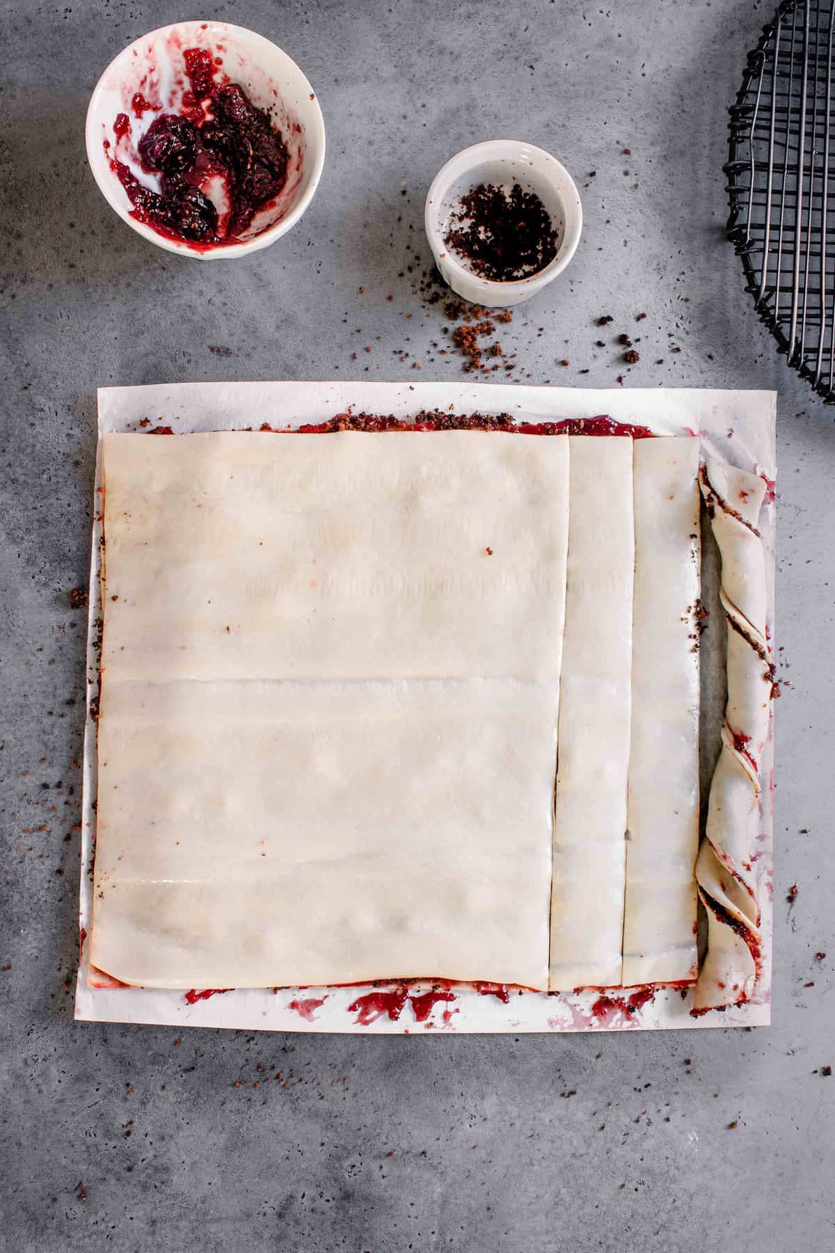 PuffPastry Twists With Cake Crumbs. Buttery flaky fast and easy.