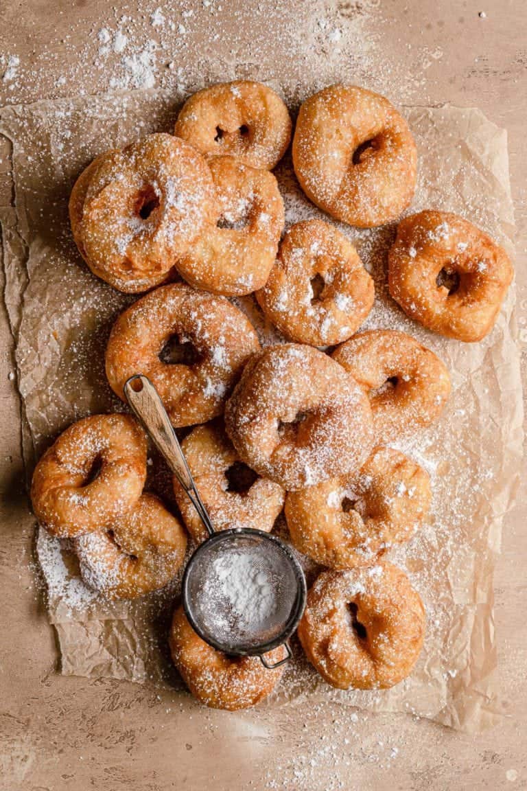 Sfenj Moroccan donuts are made of a sticky unsweetened dough