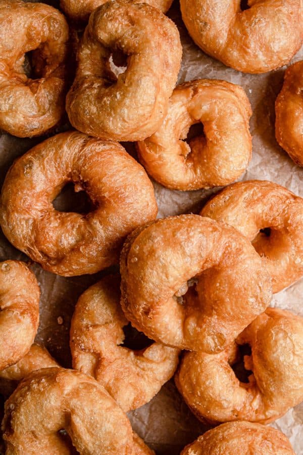 Sfenj Moroccan donuts are made of a sticky unsweetened dough