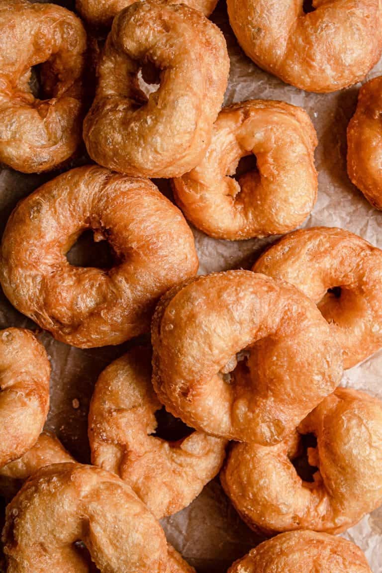 Sfenj Moroccan donuts are made of a sticky unsweetened dough