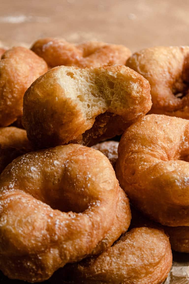 Sfenj Moroccan donuts are made of a sticky unsweetened dough