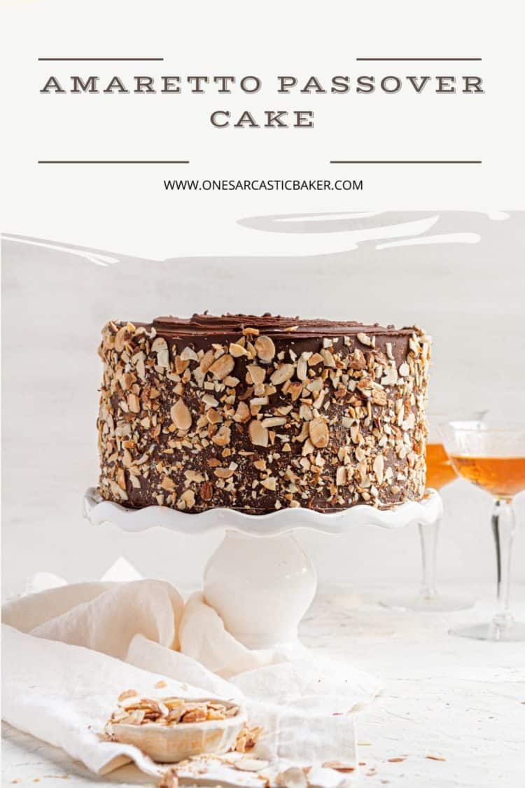 Amaretto Passover Cake is an impressive Passover dessert s