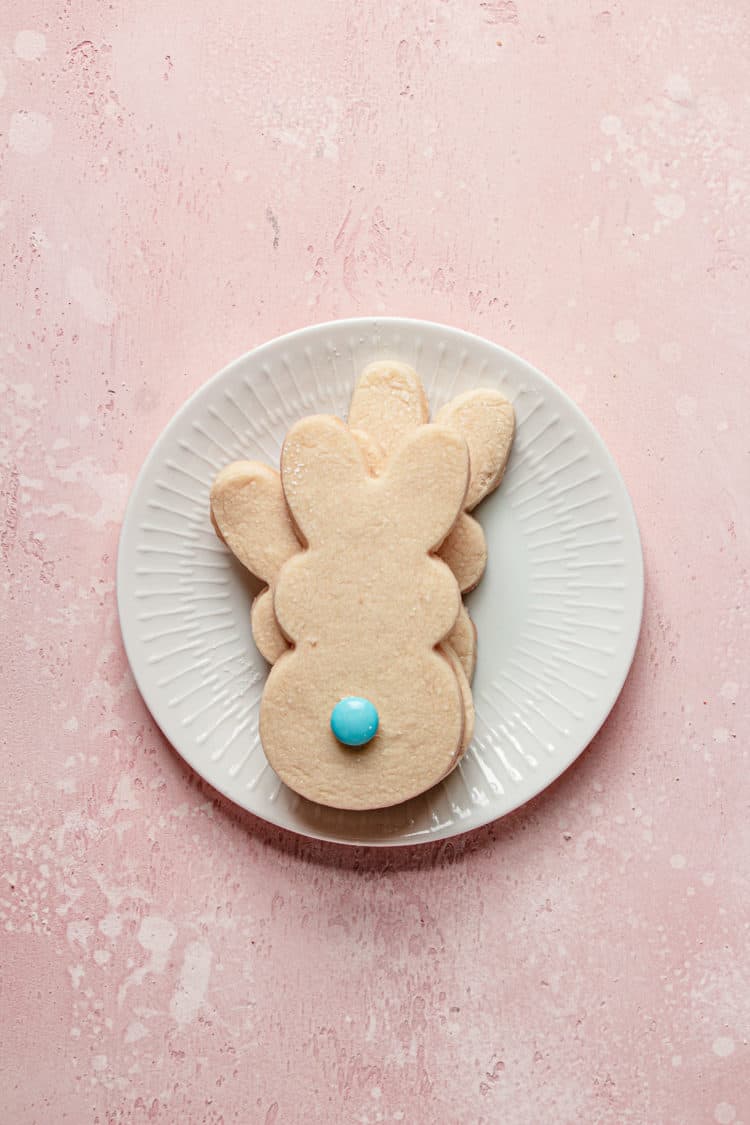 Easter bunny cookies are simple and easy shortbread cookies.