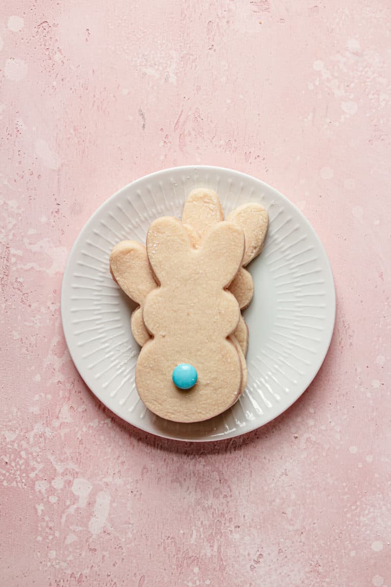 Easter bunny cookies are simple and easy shortbread cookies.