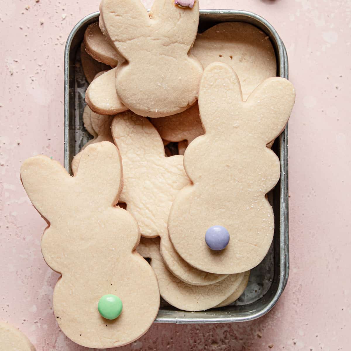 Easter bunny cookies are simple and easy shortbread cookies.