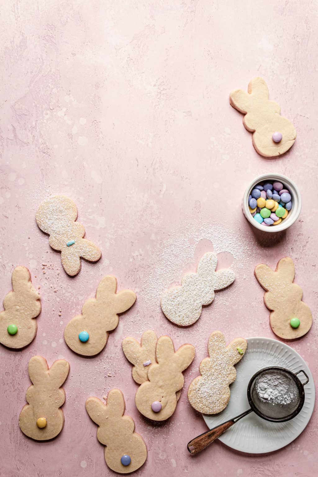 Easter bunny cookies are simple and easy shortbread cookies.