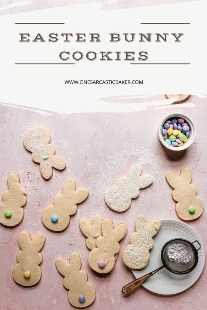 Easter bunny cookies are simple and easy shortbread cookies.