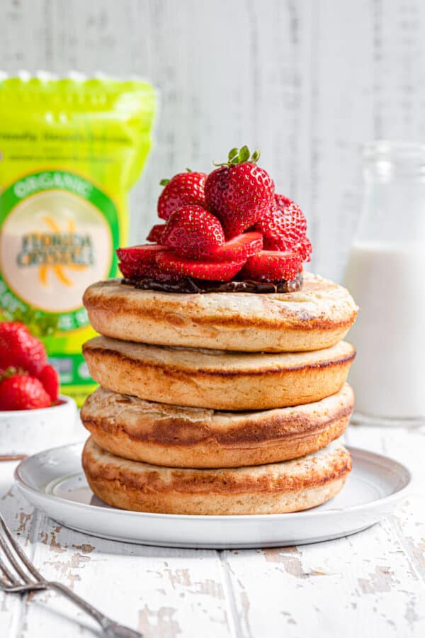 These Fluffy pancakes are tender, mile-high thick pancakes t