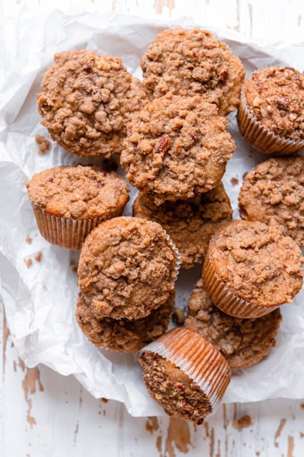 These Apple Muffins are moist, tender with a crispy topping.