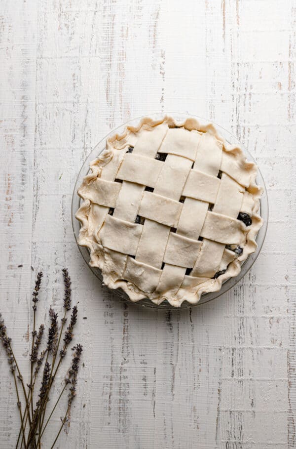 Blueberry Lavender Pie it is so indulging yet light and fresh.