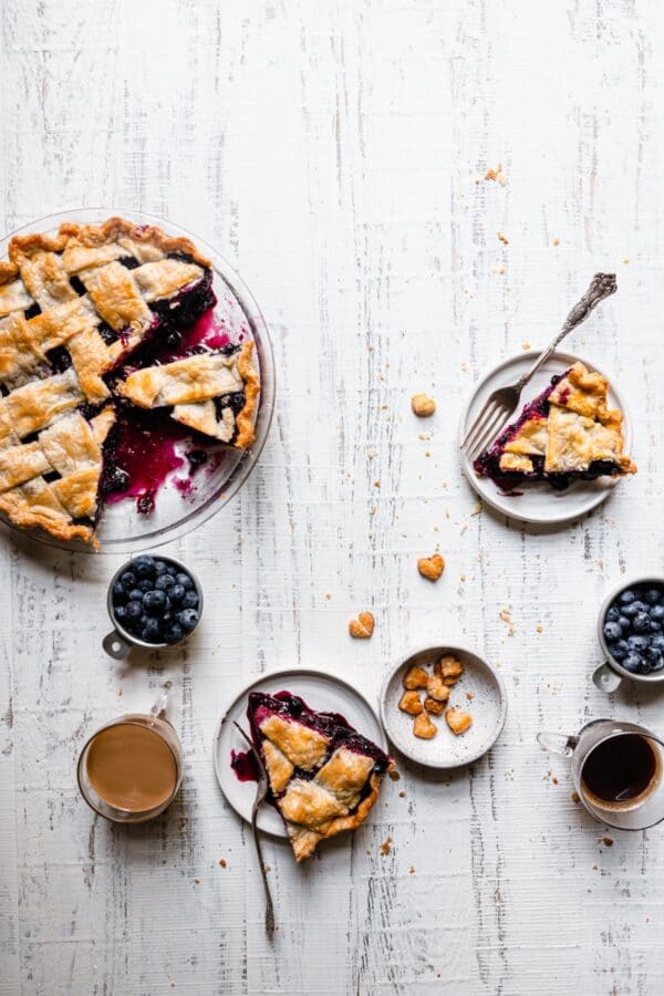 Blueberry Lavender Pie it is so indulging yet light and fresh.