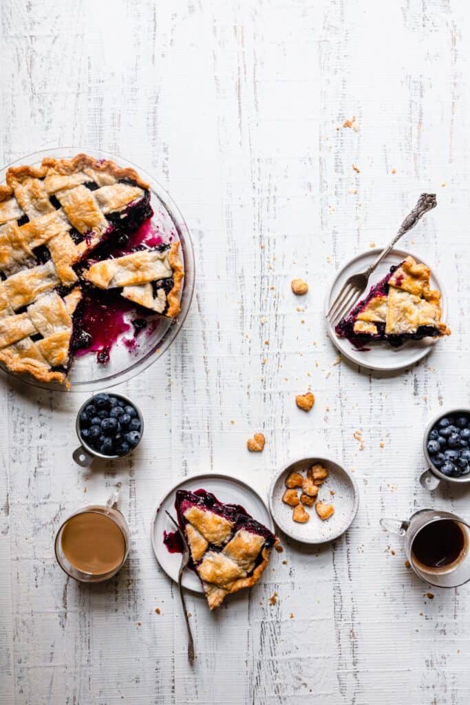 Blueberry Lavender Pie it is so indulging yet light and fresh.