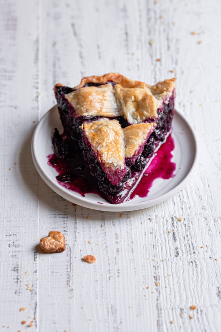 Blueberry Lavender Pie it is so indulging yet light and fresh.