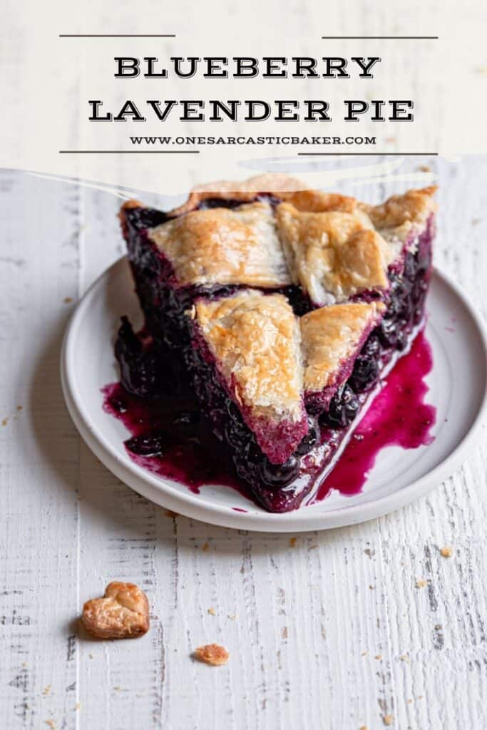 Blueberry Lavender Pie it is so indulging yet light and fresh.