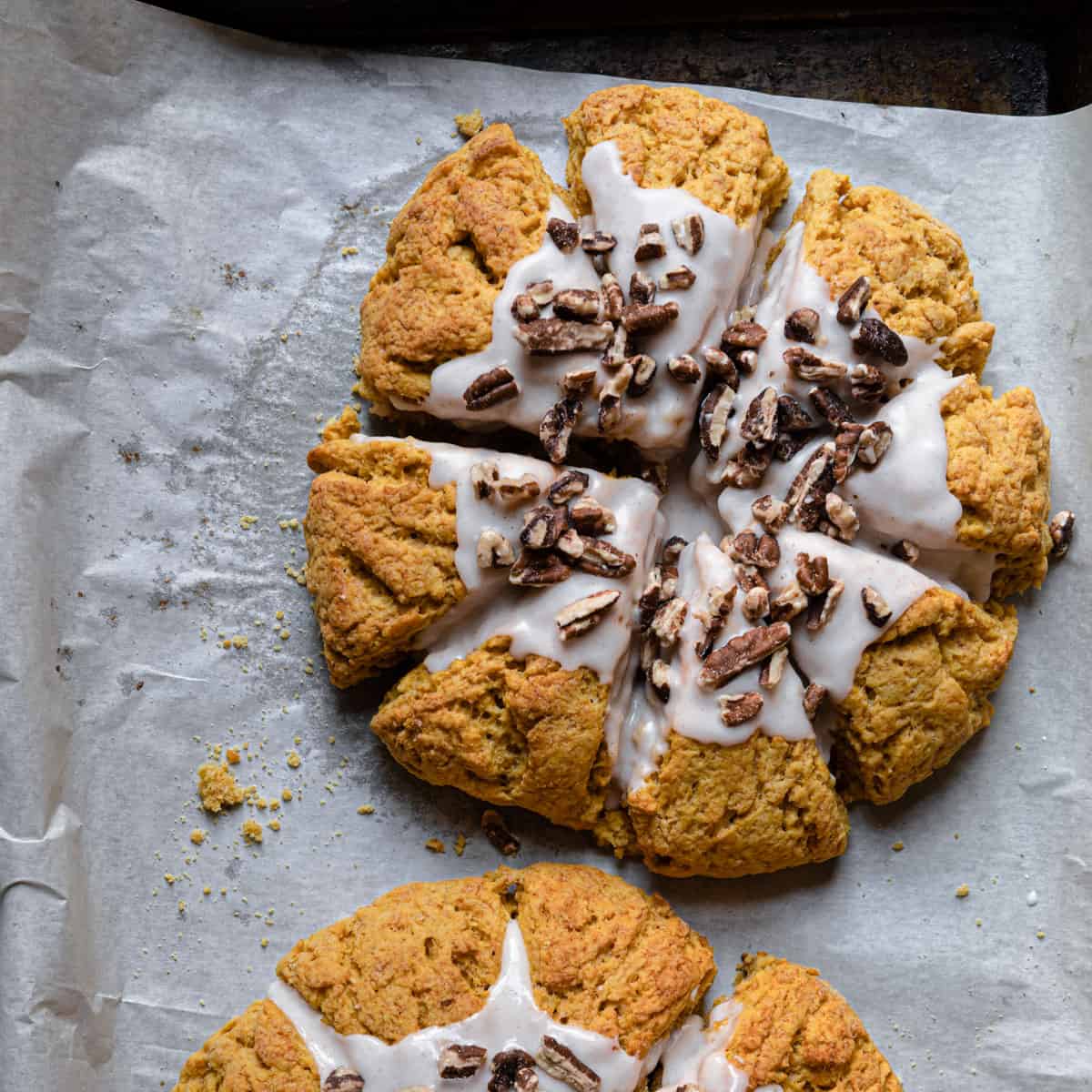 5 minutes pumpkin scones are soft, tender, and full of pumpkin fall ...
