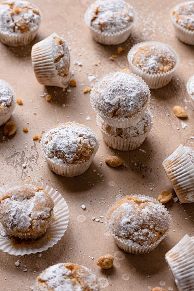 Moroccan Peanuts cookies, coated with sugar and spices.