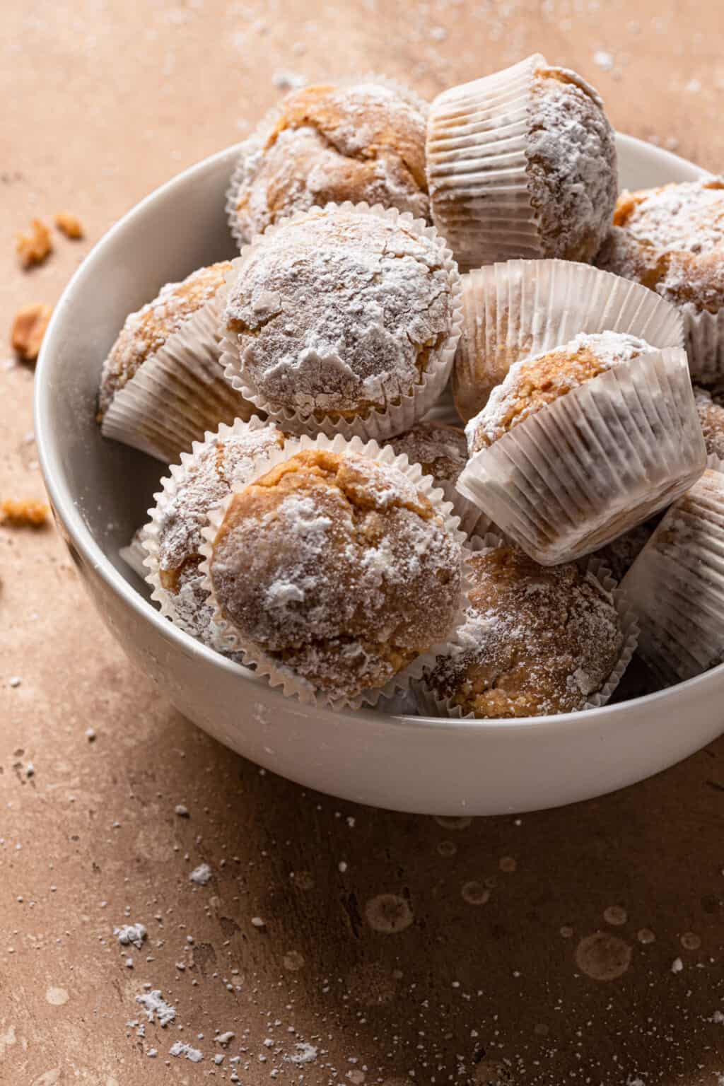 Moroccan Peanuts cookies, coated with sugar and spices.