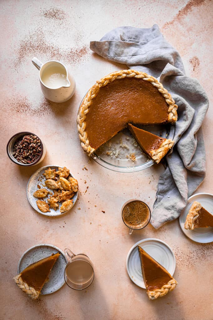Pumpkin Pie,A Tender crust filled with smooth and spicy pumpkin filling