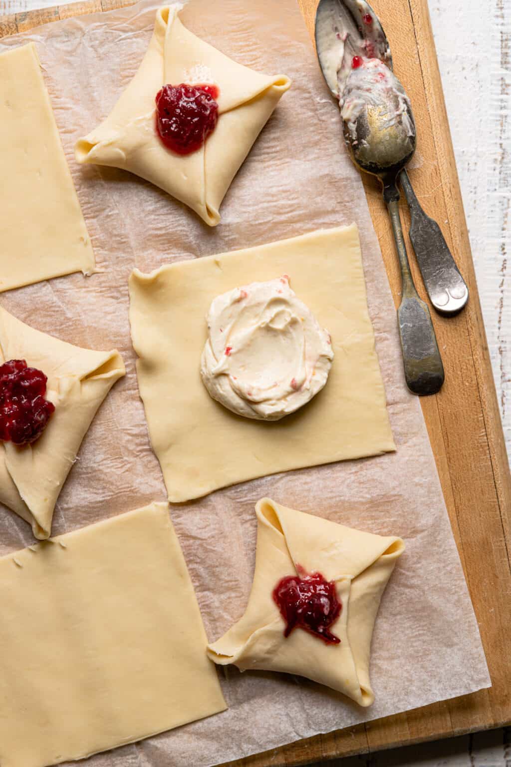 cream cheese breakfast pastries are flaky, creamy, and delicious