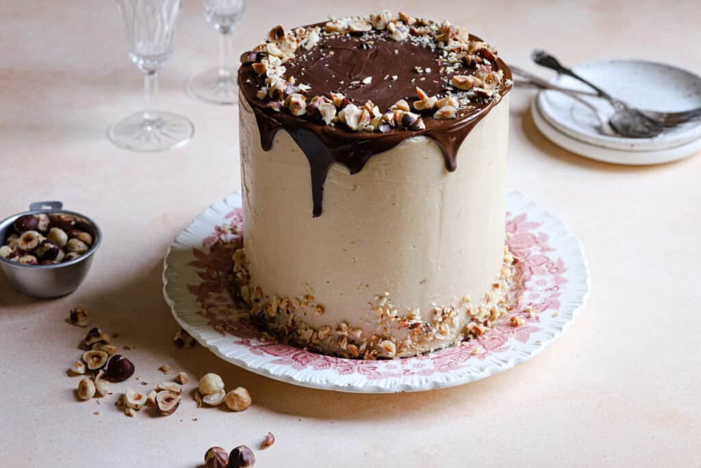 Hazelnut Butter Cake,easily and fast baked from scratch
