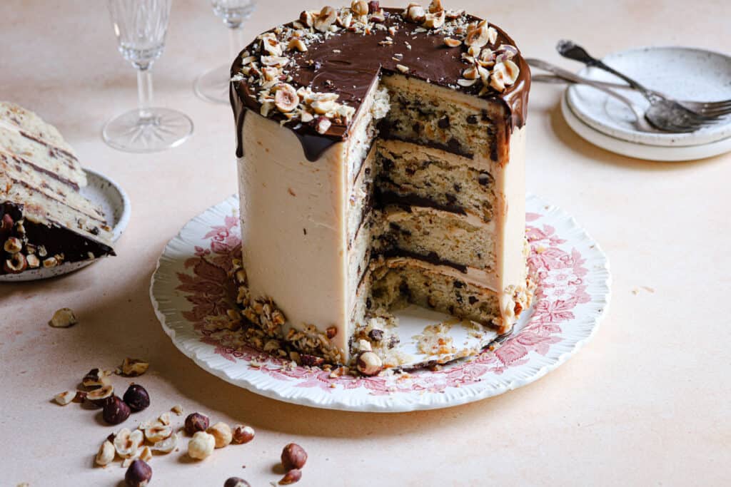Hazelnut Butter Cake,easily and fast baked from scratch