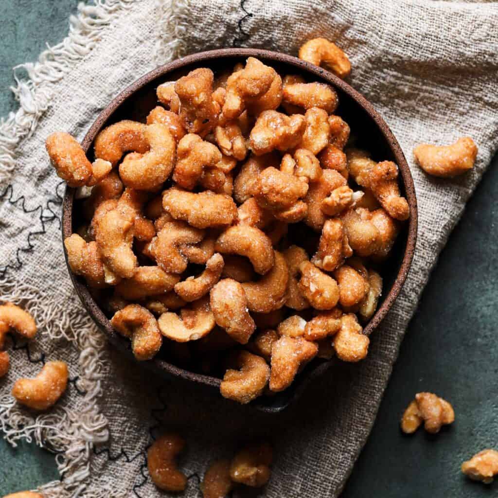 Honey roasted cashews easy homemade recipe