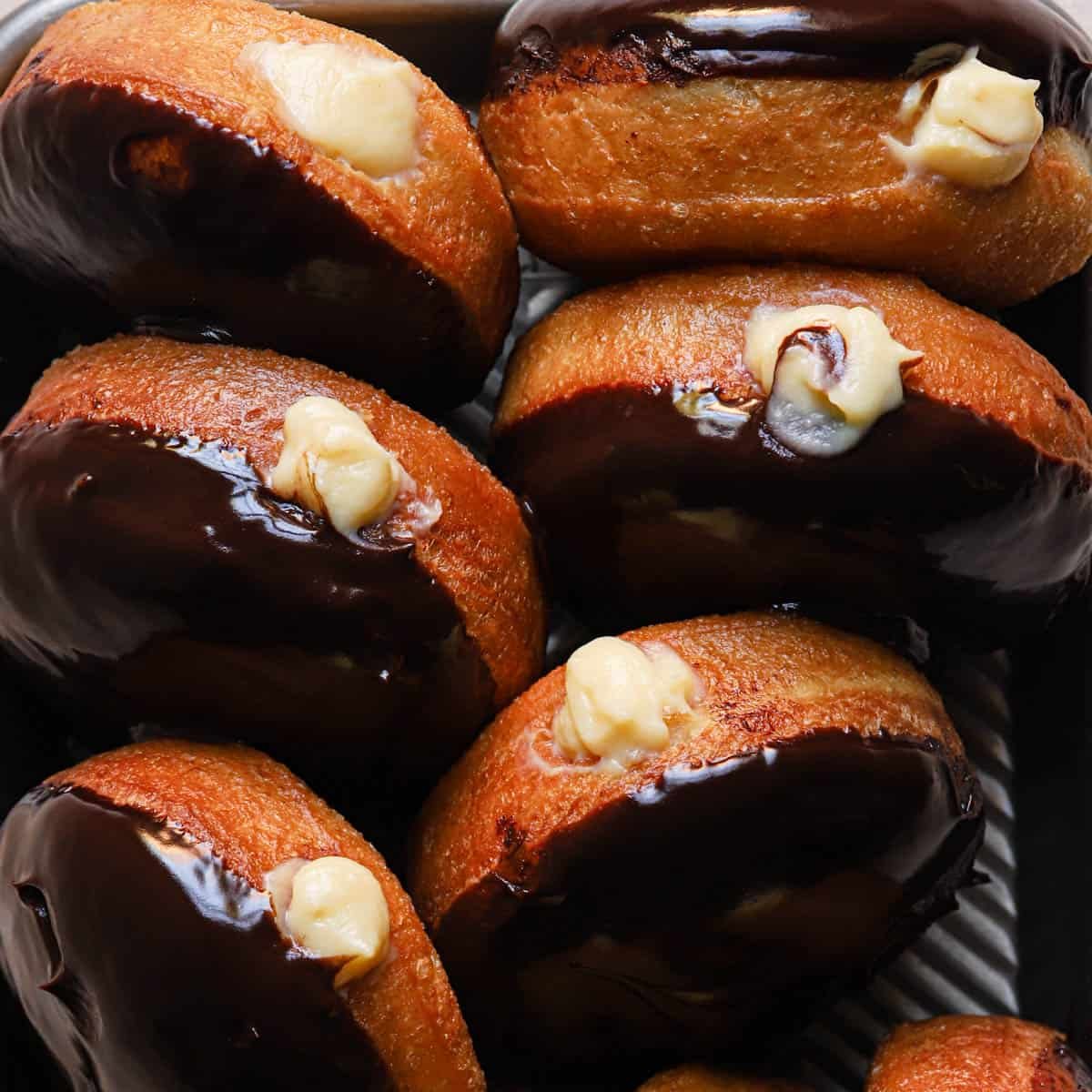 Homemade Boston Cream Donuts Recipe From Scratch