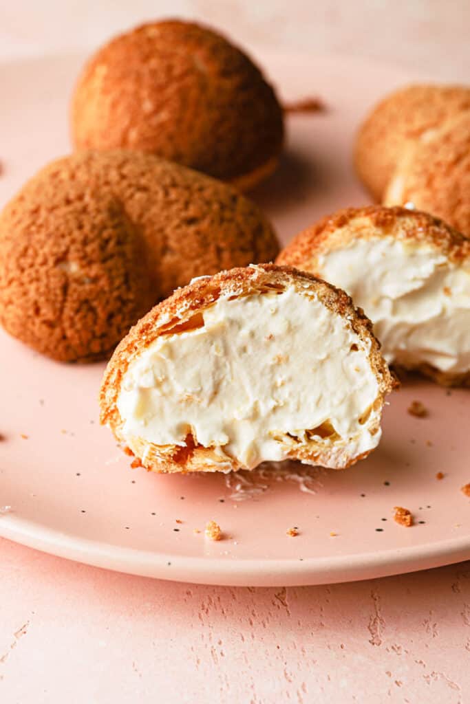 choux au craquelin recipe, cream puffs cookie One sarcastic baker