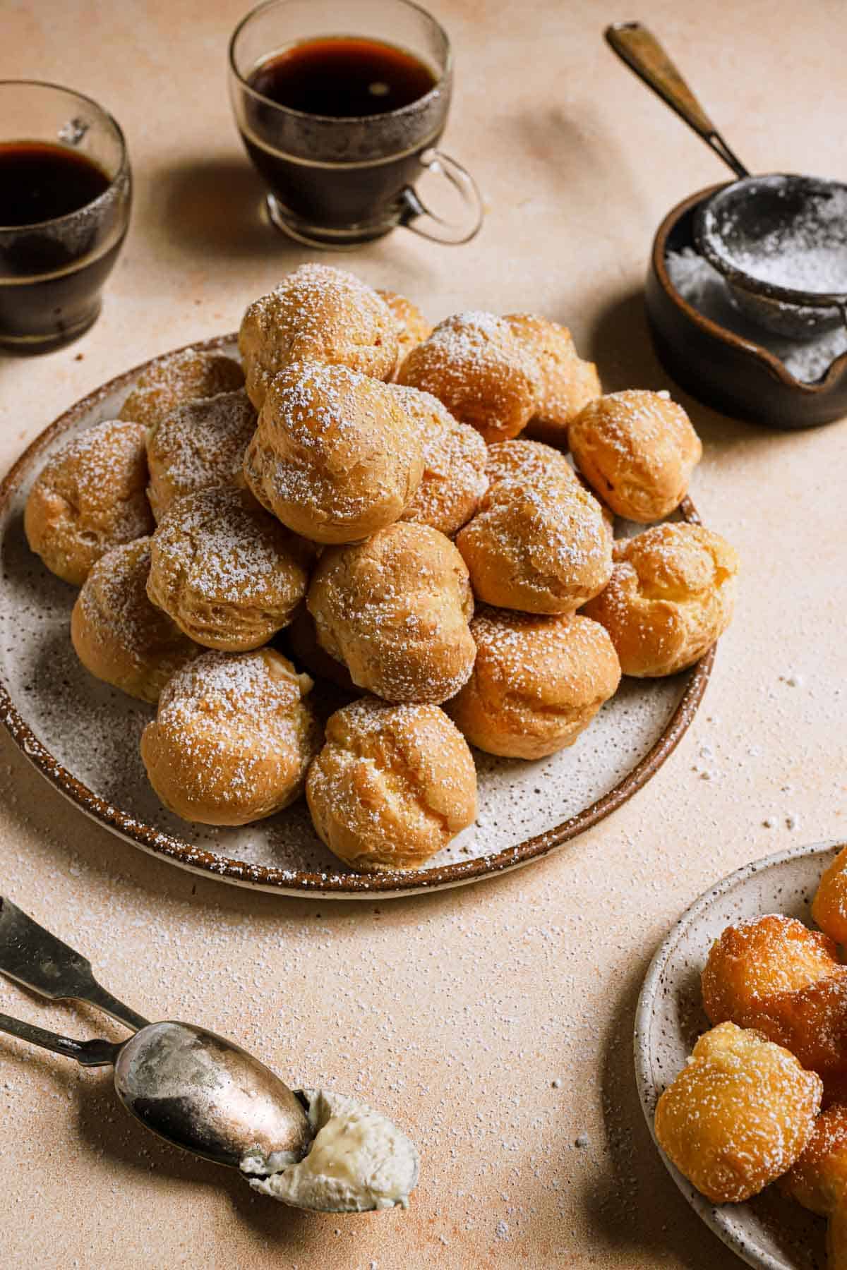 Italian Cream Puffs, Bignè di San Giuseppe with Crema Pasticcera