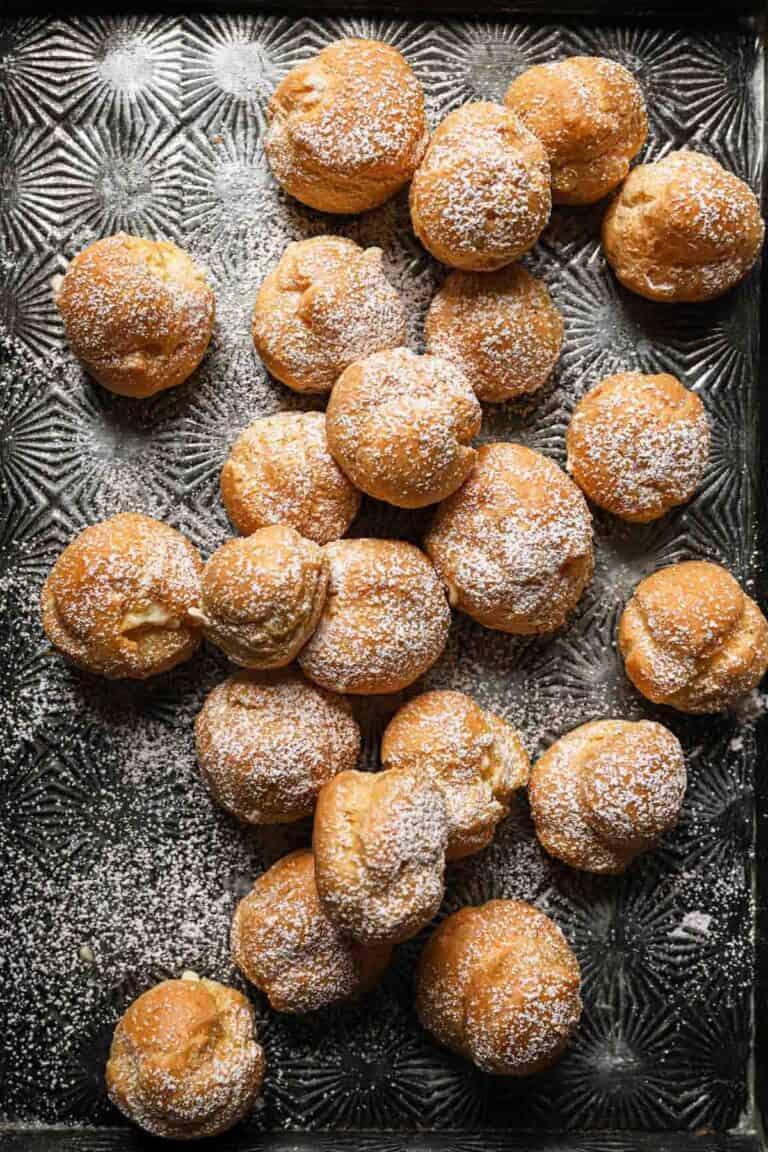 Italian Cream Puffs, Bignè di San Giuseppe with Crema Pasticcera