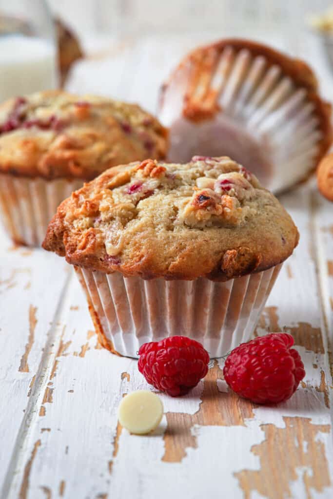 White Chocolate Raspberry Muffins: A Perfect Blend of Sweetness - One ...
