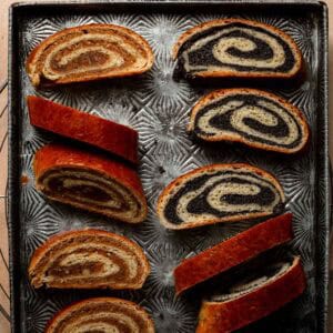 Beigli recipe (Poppy seed and Walnut Rolls), Plus non-dairy option