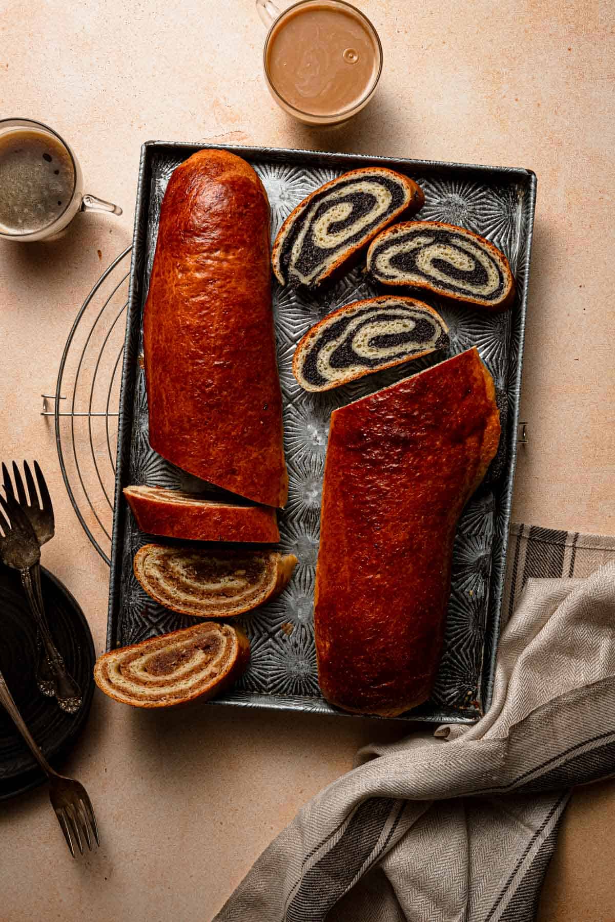 Beigli recipe (Poppy seed and Walnut Rolls), Plus non-dairy option
