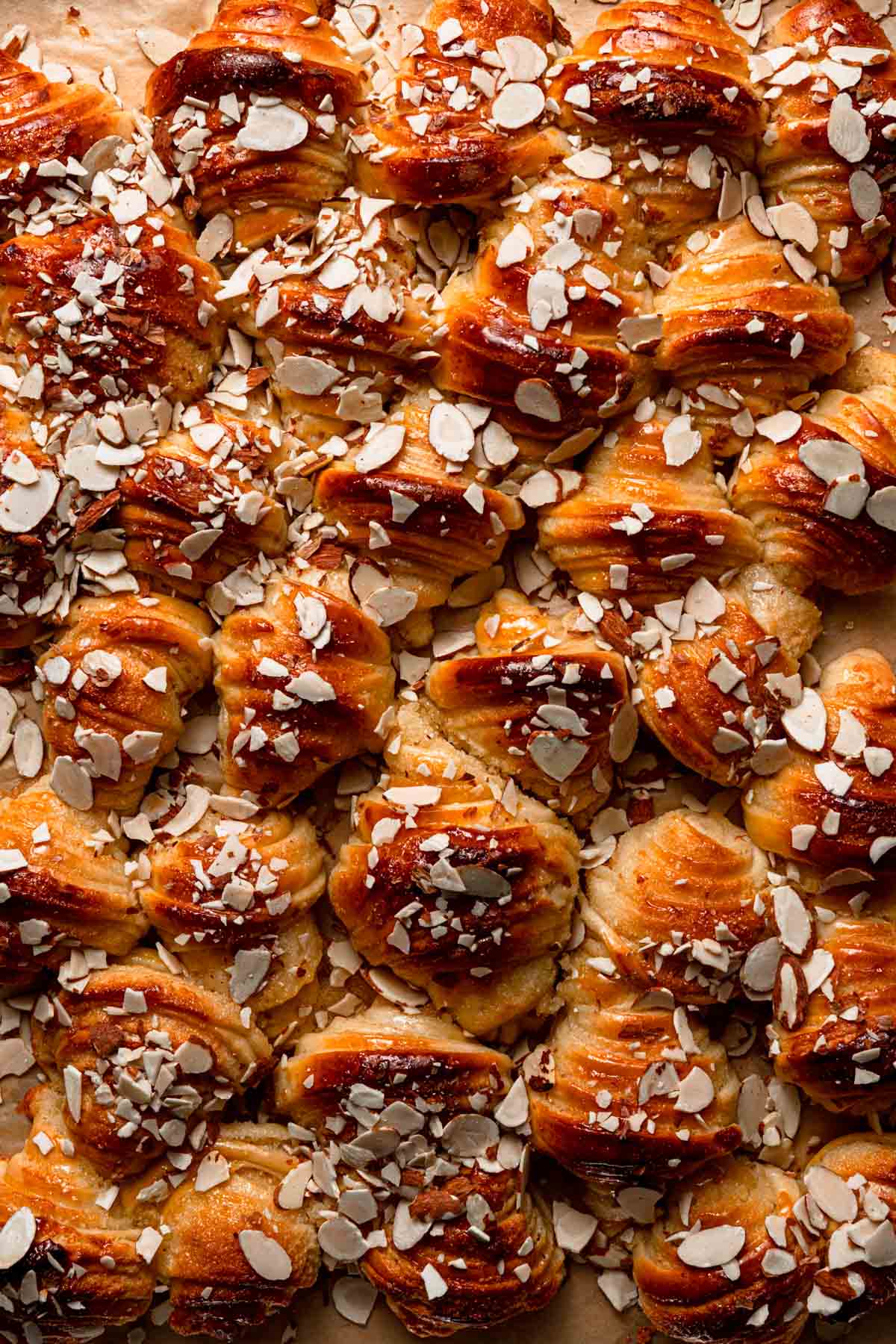Almond Rugelach, Israeli Style (yeasted dough)