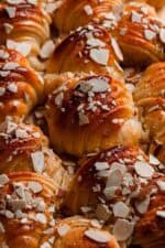 Almond Rugelach, Israeli Style (yeasted dough)