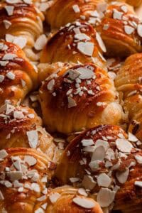 Almond Rugelach, Israeli Style (yeasted dough)
