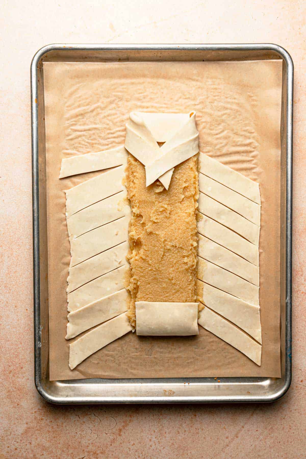 Almond pastry with a homemade cream cheese dough