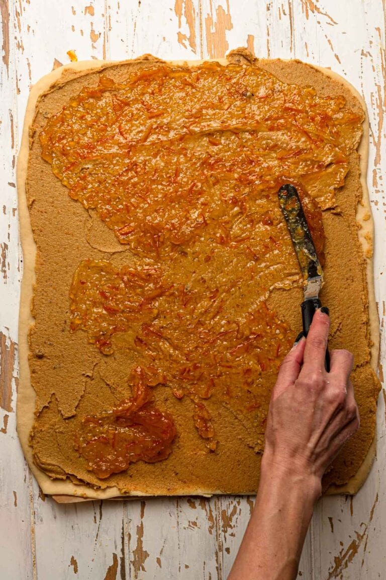 Sweet orange butter and marmalade rolls
